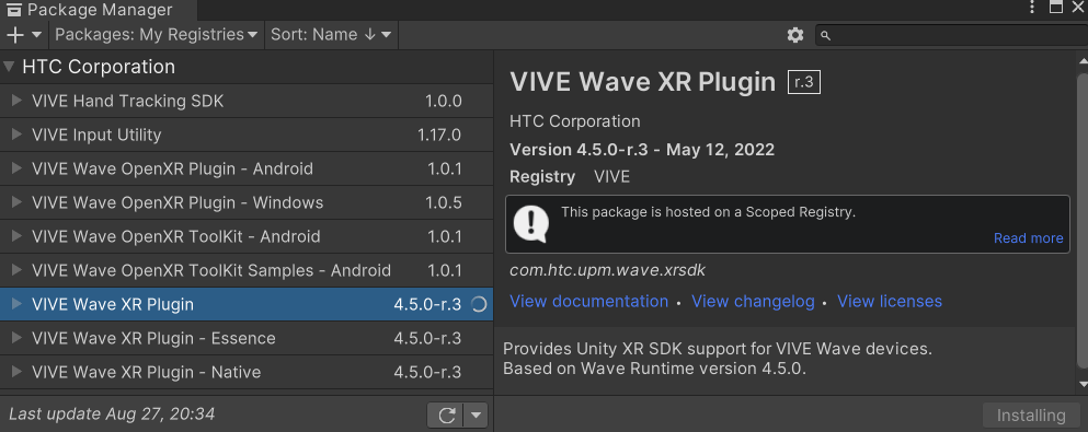 Getting Started In Unity Vive Setup Virtualgrasp Documentation 0038